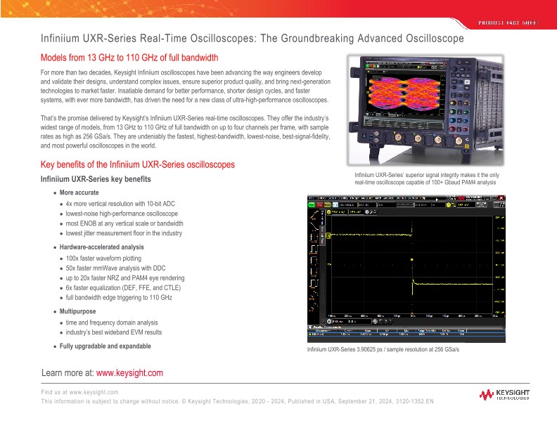 Infiniium UXR-Series Real-Time Oscilloscopes: The Groundbreaking Advanced Oscilloscope PDF Asset ...
